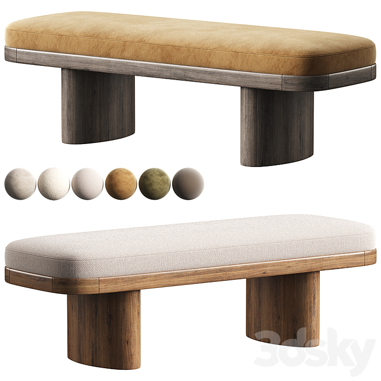 Ollie Bench - Other soft seating - 3D model