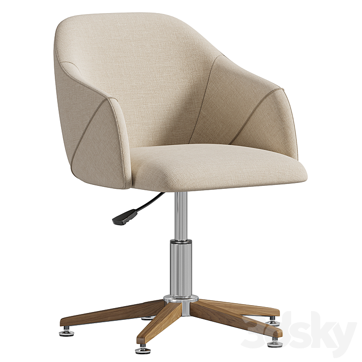Edna Desk Chair Fedora Oatmeal - Office furniture - 3D model