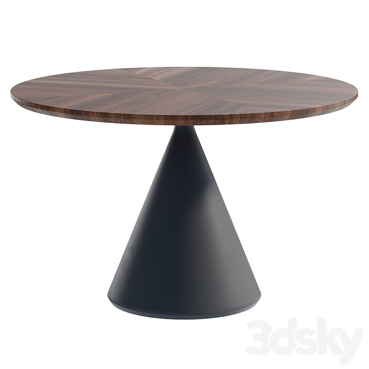 Retro Circular Shaped Dining Table - Table - 3D model