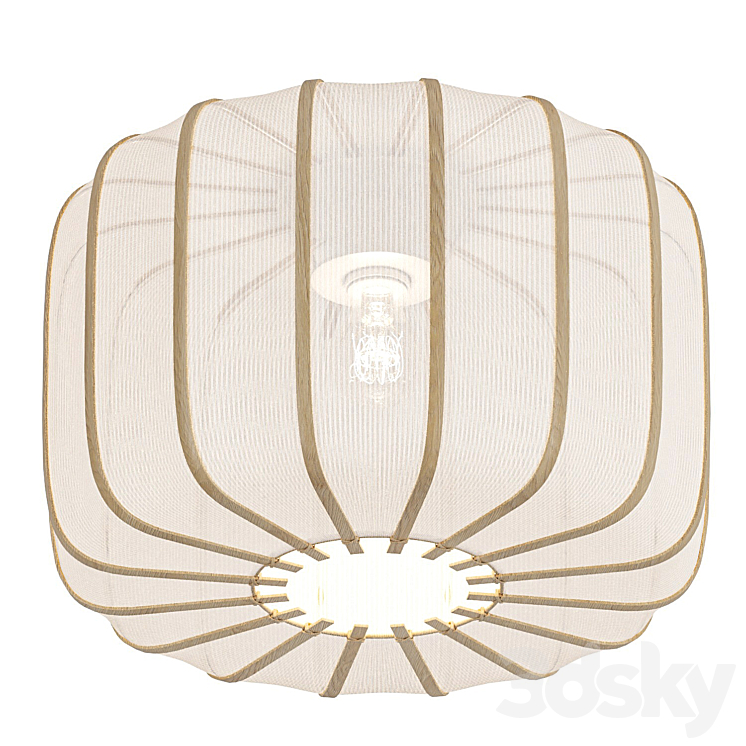 Salma Bamboo Ceiling Light - Ceiling lamp - 3D model