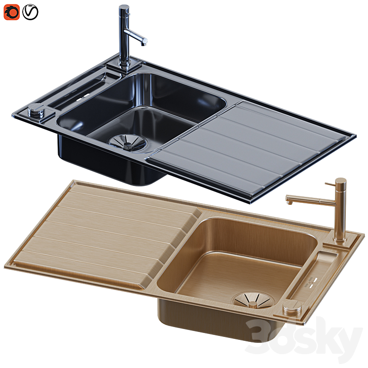 AXIS III 45 S IF - Sink - 3D model