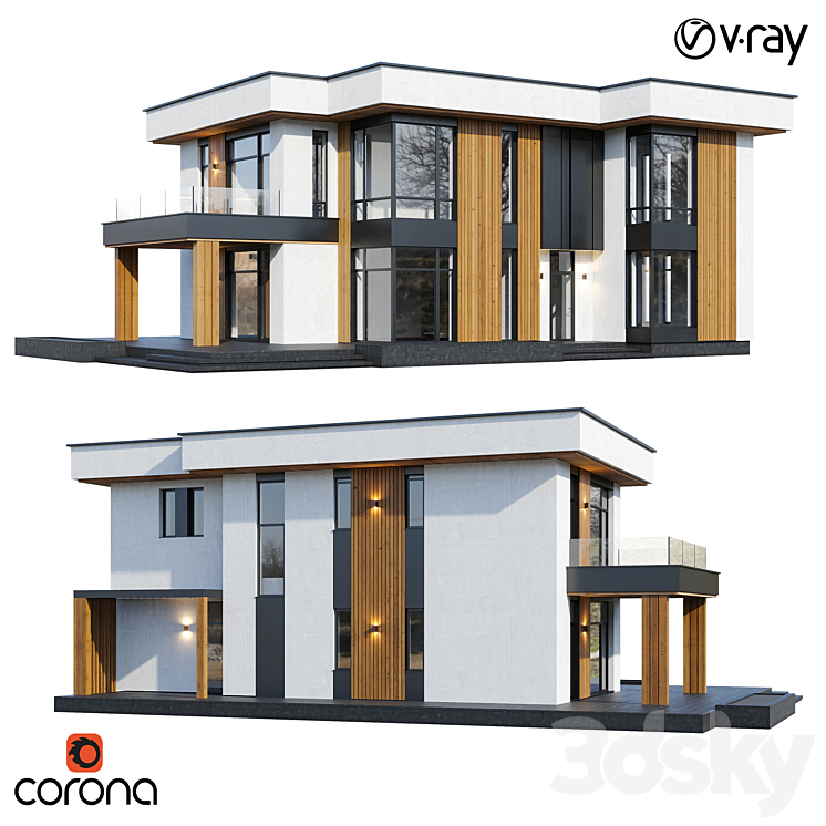 Prairie House ver.2 - Building - 3D model
