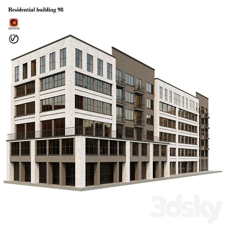 Residential building 98 - Building - 3D model