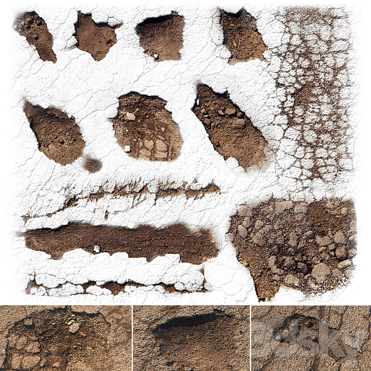 Pothole Decals 01 - Miscellaneous - 3D model