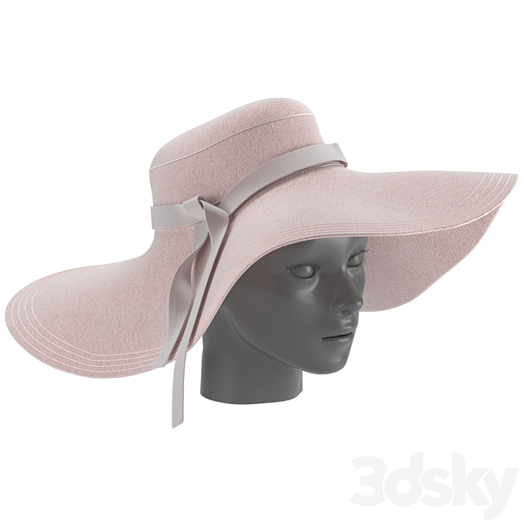 Women sun hat - Сlothes and Footwear - 3D model