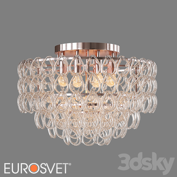 OM Ceiling lamp with textured glass Bogate's 380/8 Cappio - Ceiling ...