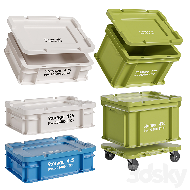 Plastic storage containers - Miscellaneous - 3D model