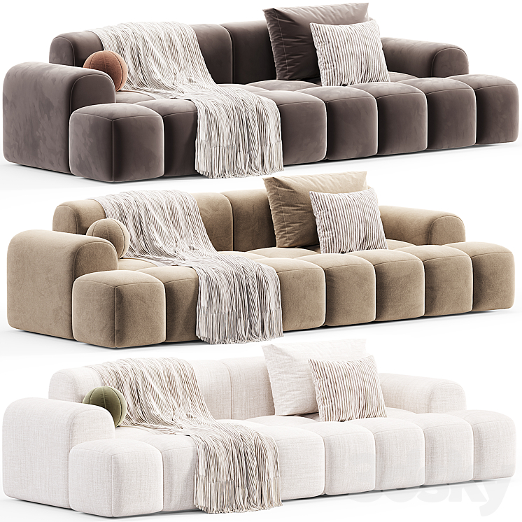 Extra Long Modern Sofa 2 - Sofa - 3D model