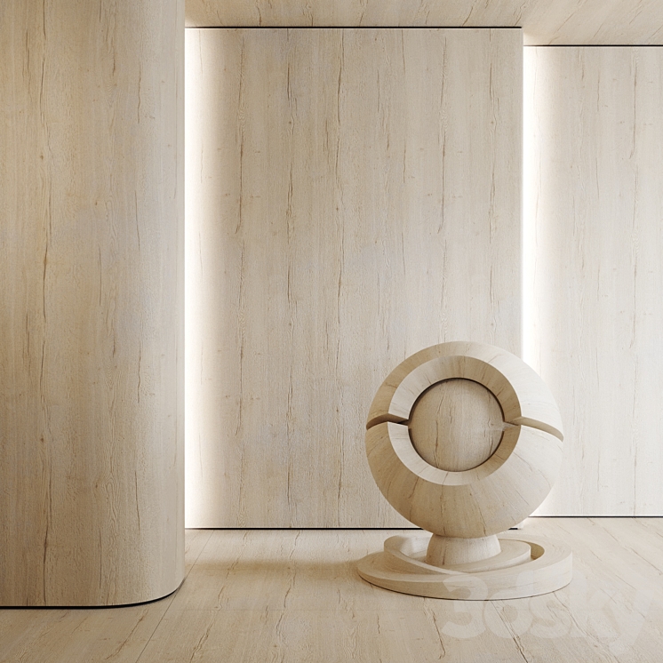 Material wood Egger H1176 ST37 Oak Halifax white - Wood - 3D model