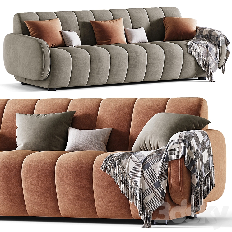 Jonathan Adler Brigitte Olympus Ivory Sofa - Sofa - 3D model