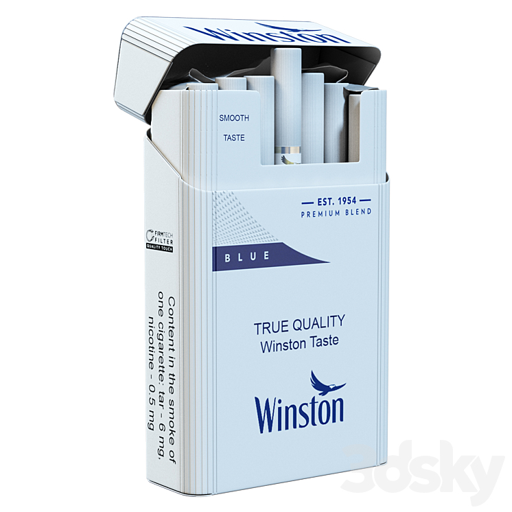 Winston Cigarettes Pack - Miscellaneous - 3D model