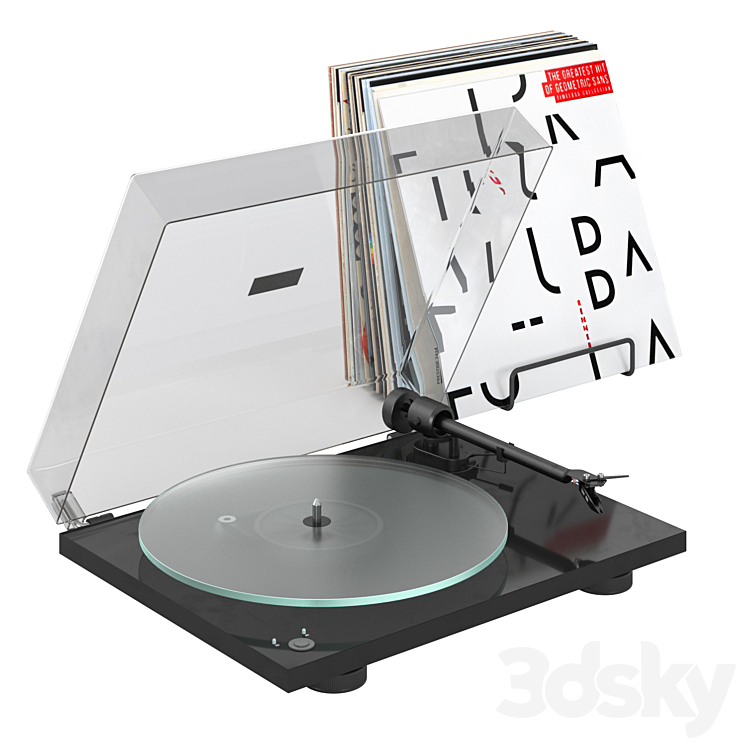Vinyl player Pro-Ject T1 black - Audio tech - 3D model