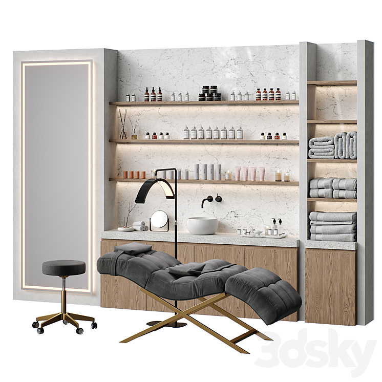Beauty salon with couch and accessories \ Figuratti P03 - Beauty salon ...