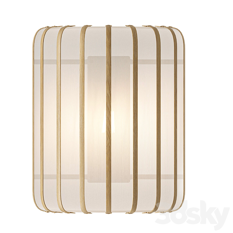 Salma bamboo wall lamp - Wall light - 3D model
