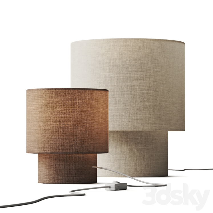 H&M Fabric Covered Table Lamp - Table lamp - 3D model