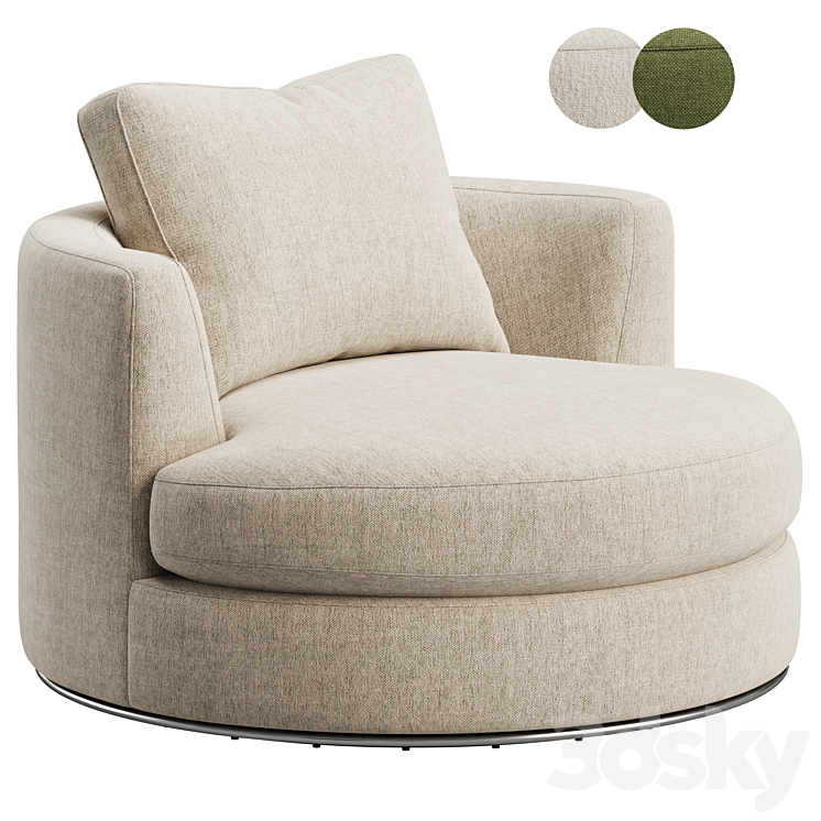 Hamilton Swivel Chair - Arm chair - 3D model