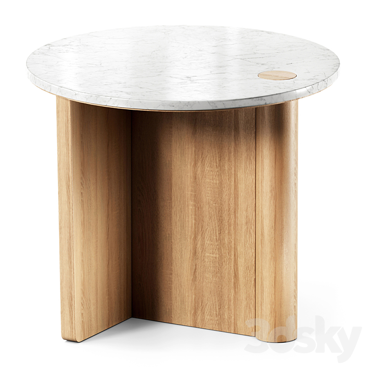Natadora Pivot Marble Side Table GlobeWest - Table - 3D model