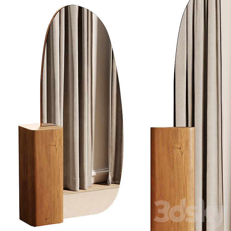 Block Floor Mirror - Mirror - 3D model