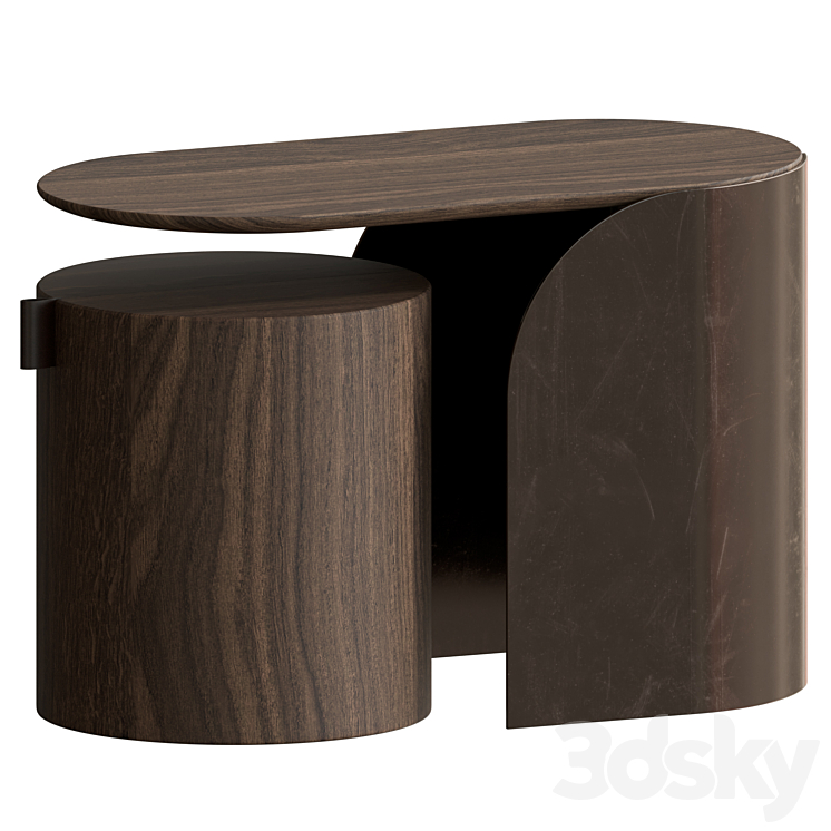 Stadium Side Table Set - Table - 3D model