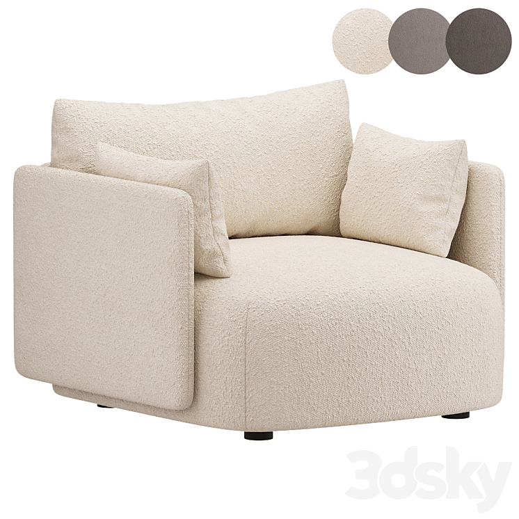 Offset Lounge Chair - Arm chair - 3D model