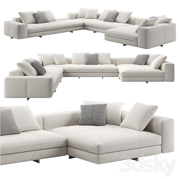 Yves Sofa 014 by Minotti - Sofa - 3D model