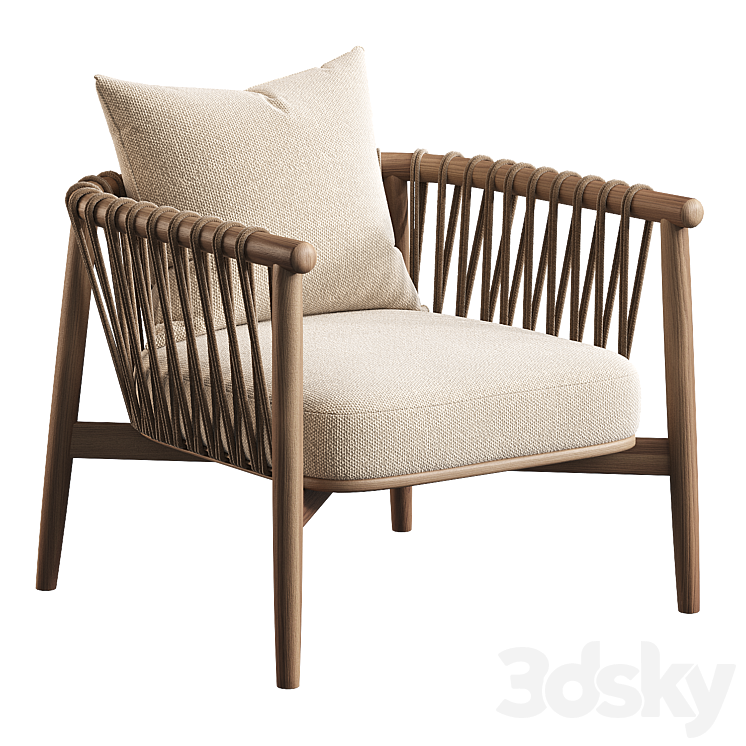 Tulum Lounge Chair - Arm chair - 3D model