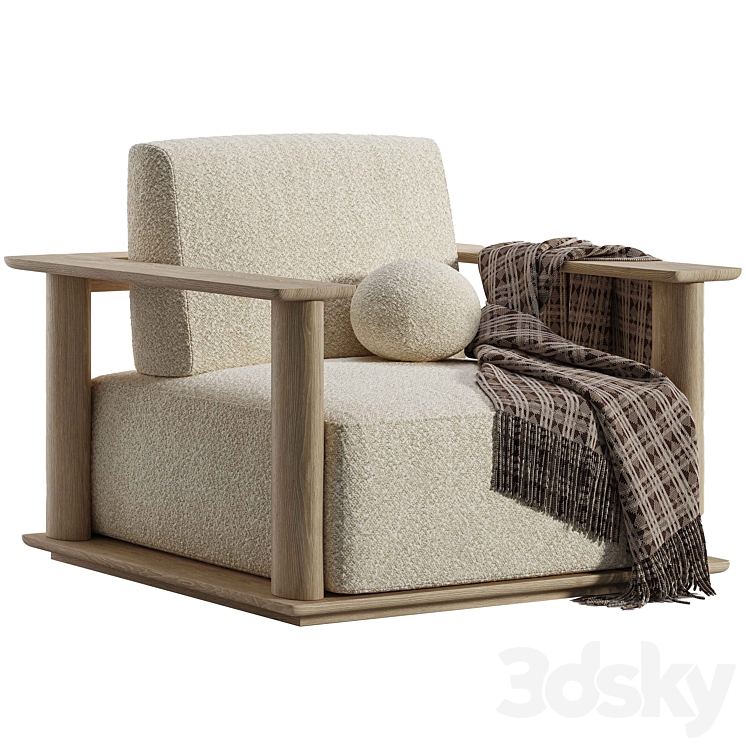 NEWPORT LOUNGE CHAIR-HARBOUR - Arm chair - 3D model