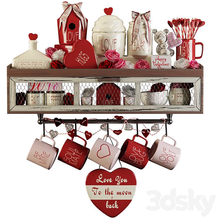 WallSet01 - Decorative set - 3D model