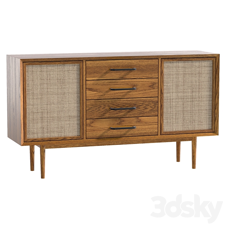 Natural Freestanding Buffet Table - Sideboard & Chest of drawer - 3D model