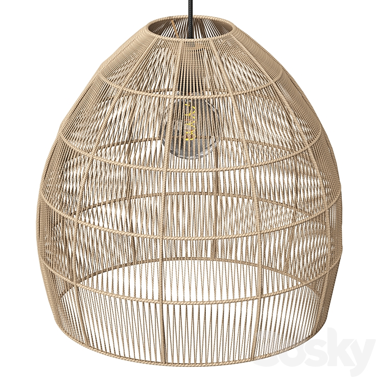 OM Kokon pendant lamp woven from palm leaves - Pendant light - 3D model