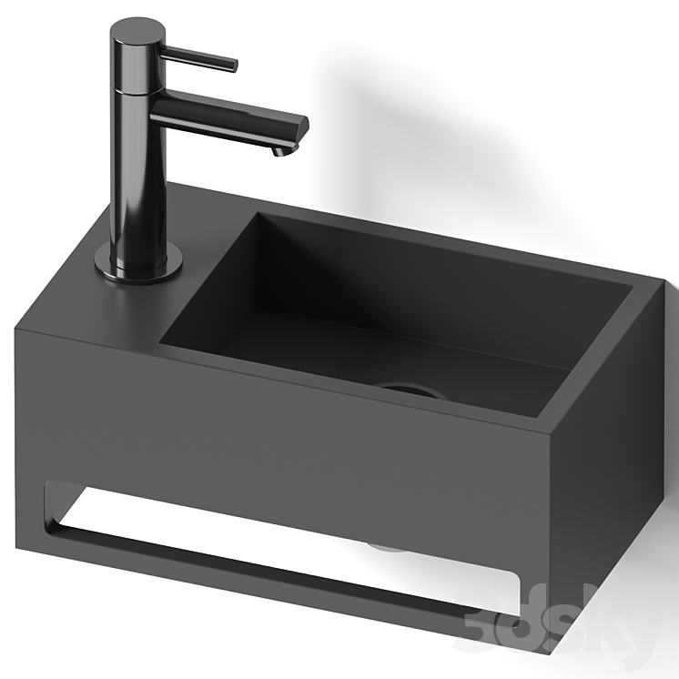 Fontein Toilet - Diamond Line - Wash basin - 3D model