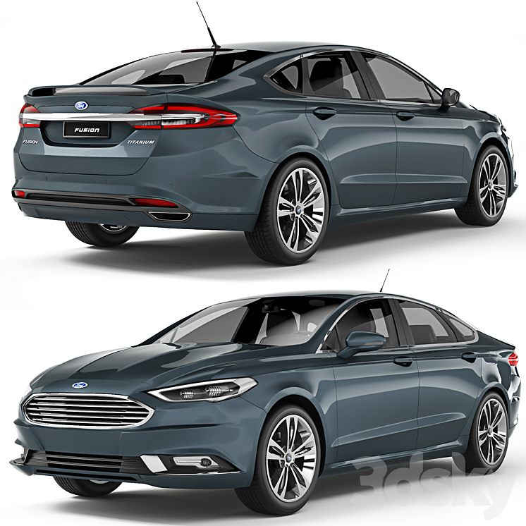 Ford Fusion Titanium 2017 - Ground Transport - 3D model