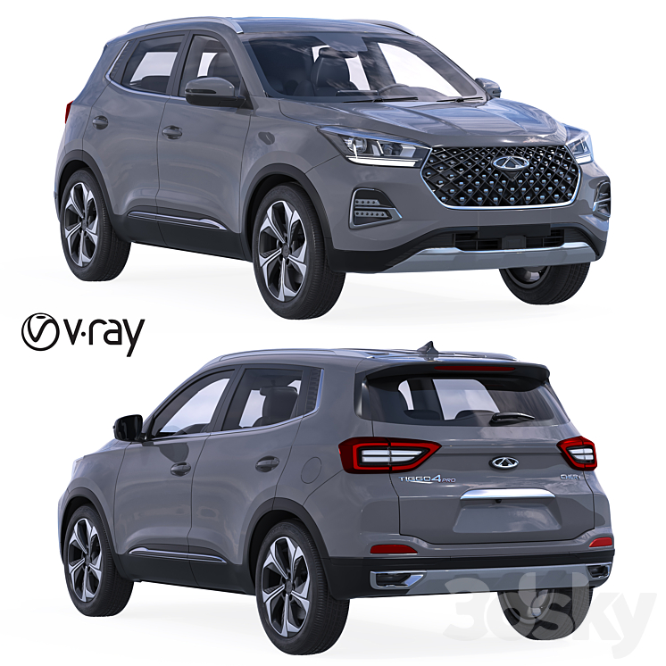 Chery Tiggo 4 Pro - Ground Transport - 3D model