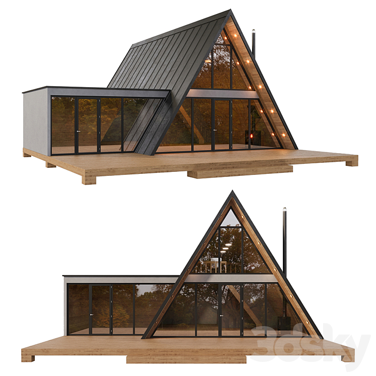 A-frame house #2 - Building - 3D model