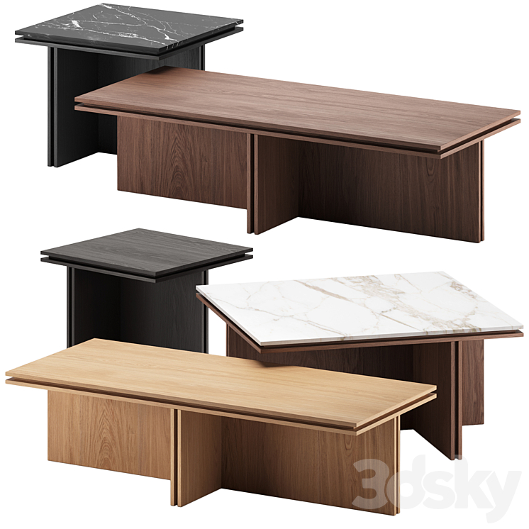 SLOT Coffee Tables By Kendo Mobiliario - Table - 3D model