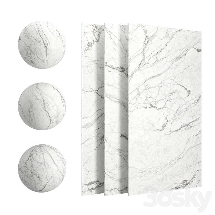 Quartzite classic white - Stone - 3D model