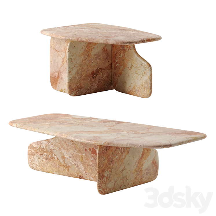 Dolmen coffee tables by Tacchini - Table - 3D model