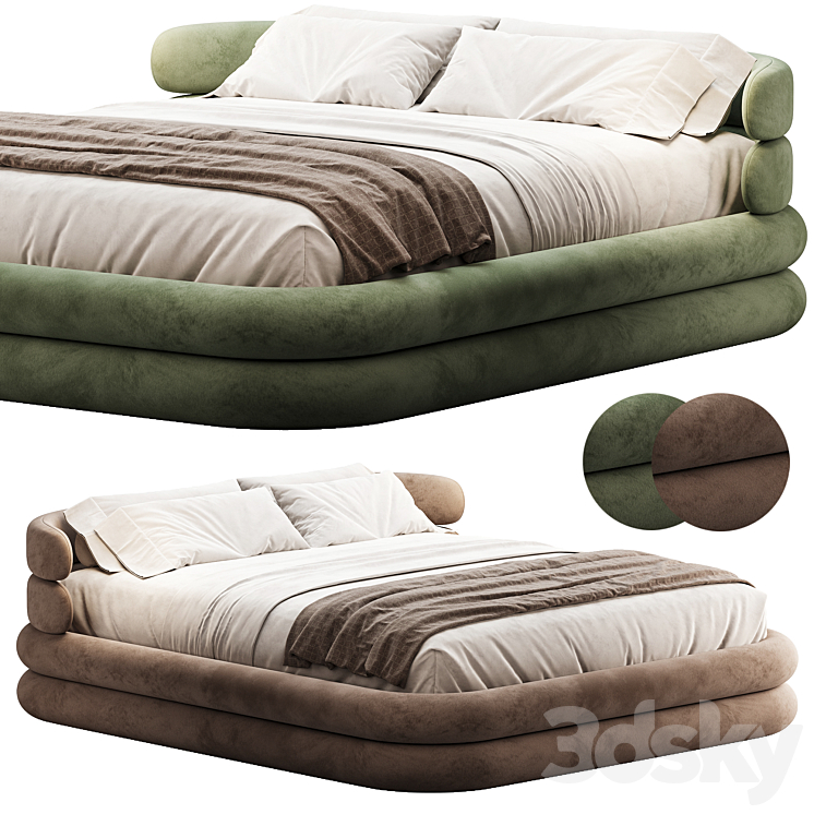 Bobo Double Bed by Casamilano - Bed - 3D model