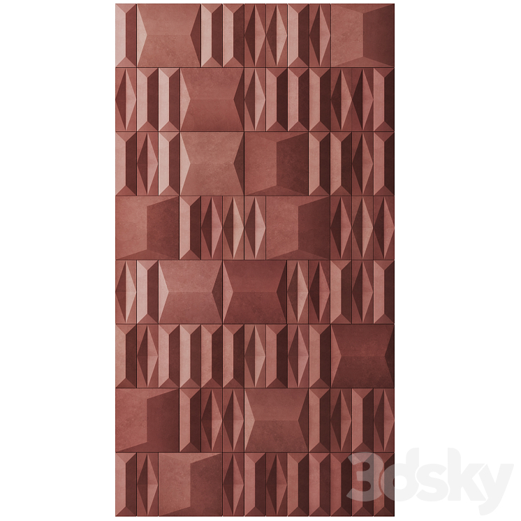 3D panels Theia tiles MILANO VELASCA - 3D panel - 3D model
