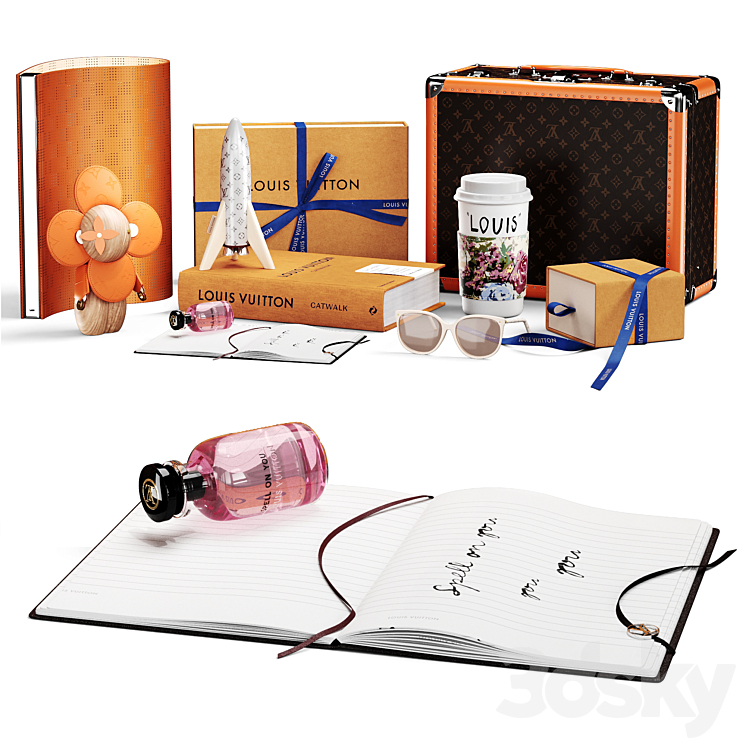 LOUIS VUITTON - a set of original items - Decorative set - 3D model