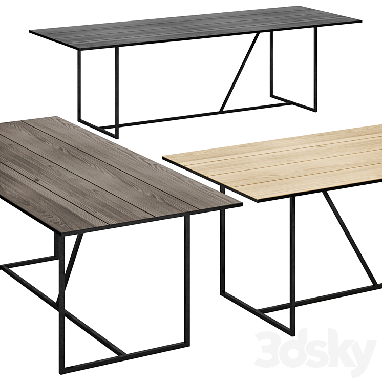 Mesa Nero Oak Table By Heerenhuis - Table - 3D model