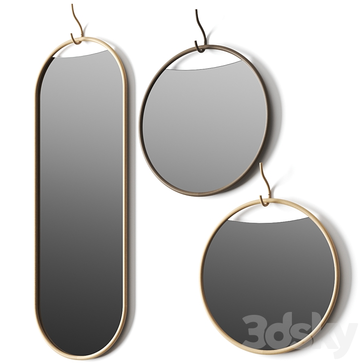 Crow by Gemla Wall Mirror - Mirror - 3D model