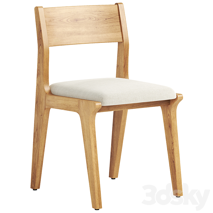 Wood Dining Side Chair - Chair - 3D model