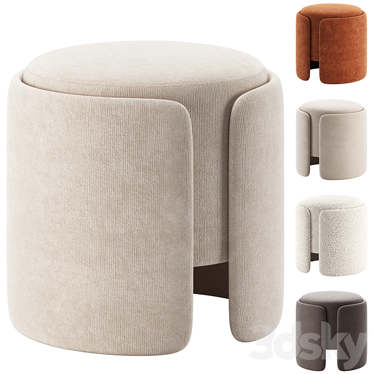 TAKS Pouf By Stool Group - Other soft seating - 3D model