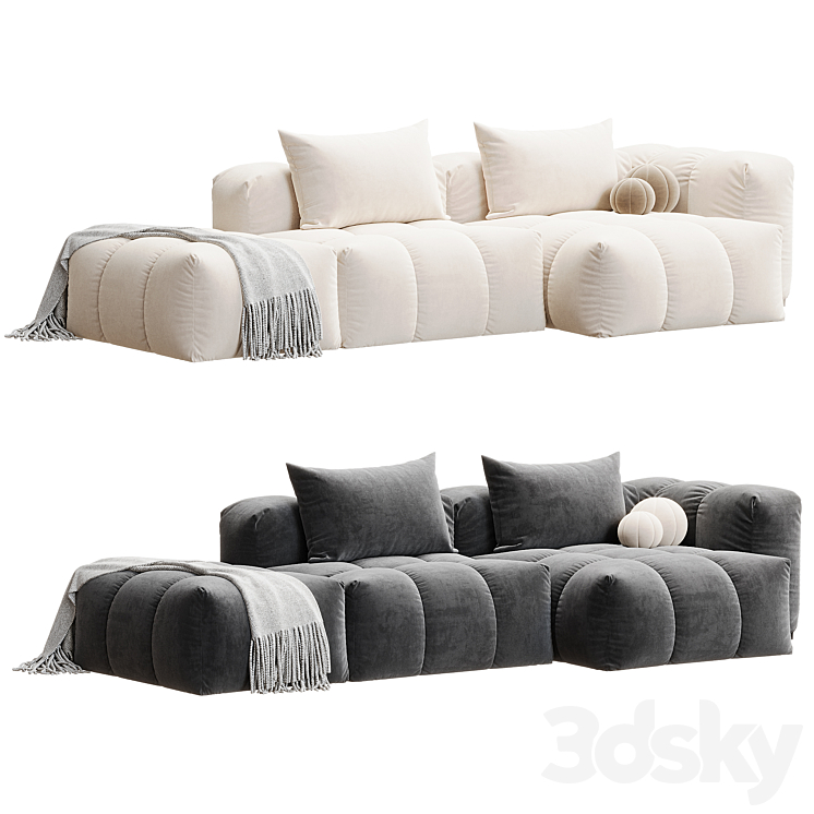 Modern Modular L Shape Sofa - Sofa - 3D model