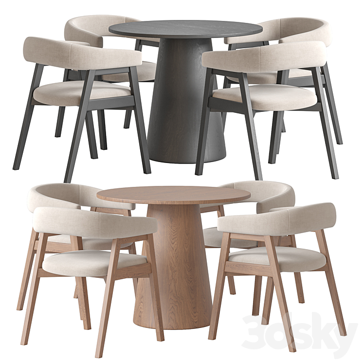 Round Pedestal Dining Table and Darcey Arm Chair by Wayfair - Table ...