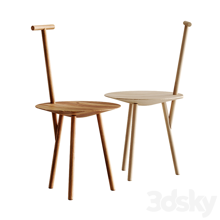 Spade Chair Natural Ash by Please Wait to be Seated - Chair - 3D model