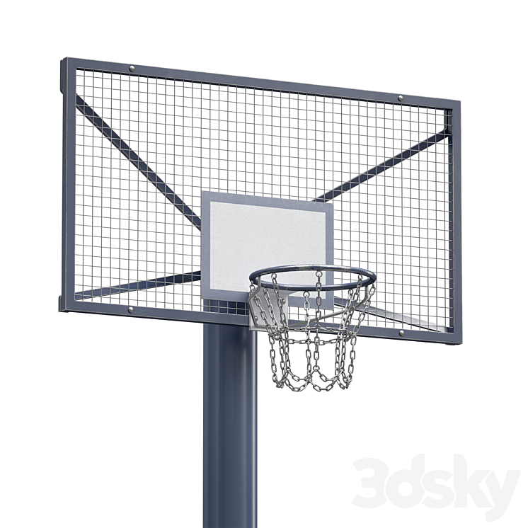Basketball hoop basketball backboard metal construction - Sports - 3D model
