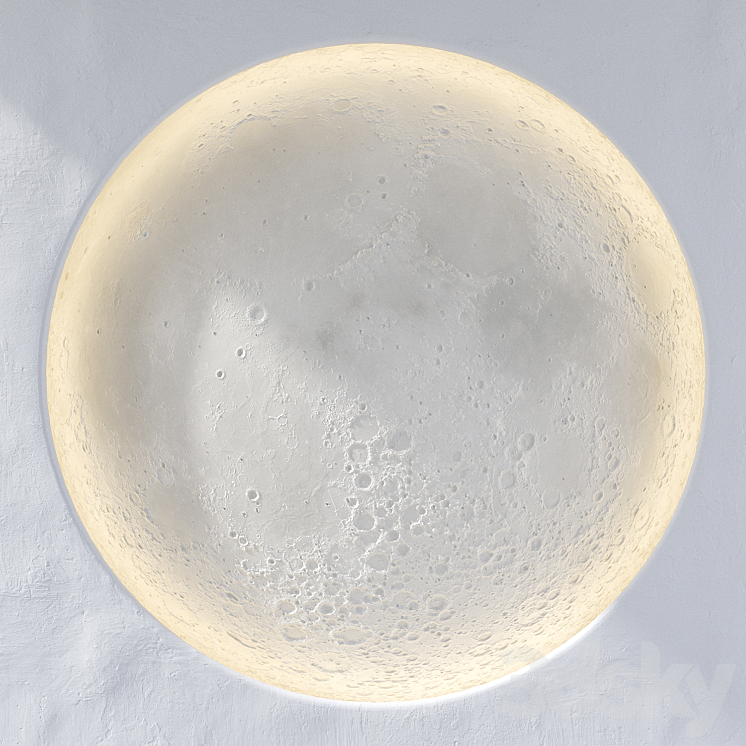 Handmade decoration moon with backlight - Other decorative objects - 3D ...