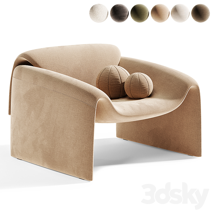 Poliform Le Club Armchair - Arm chair - 3D model